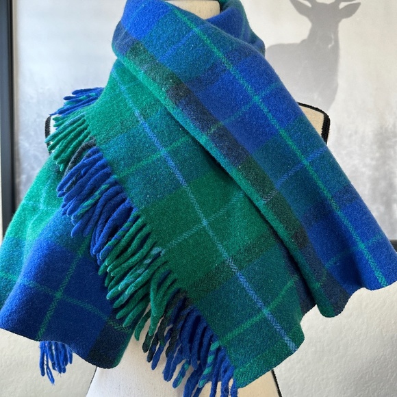 Avoca | Accessories | Avoca Hand Weavers 0 Pure Wool Scarf Plaid Fringe ...